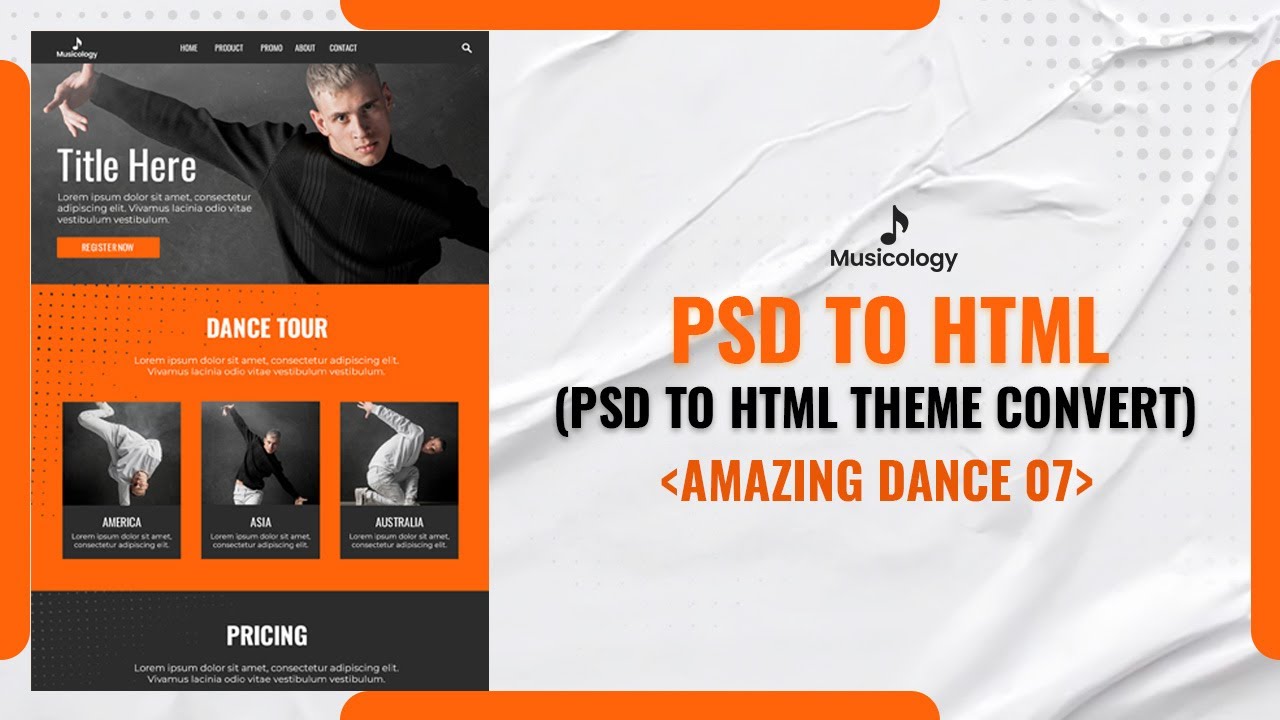 Musicology theme PSD to HTML Convert | Amazing Dance 2 - YouTube