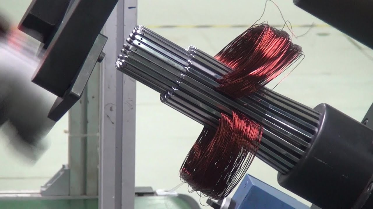 Automatic Electric Induction Motor Stator Coil Winding Inserting Machine - YouTube