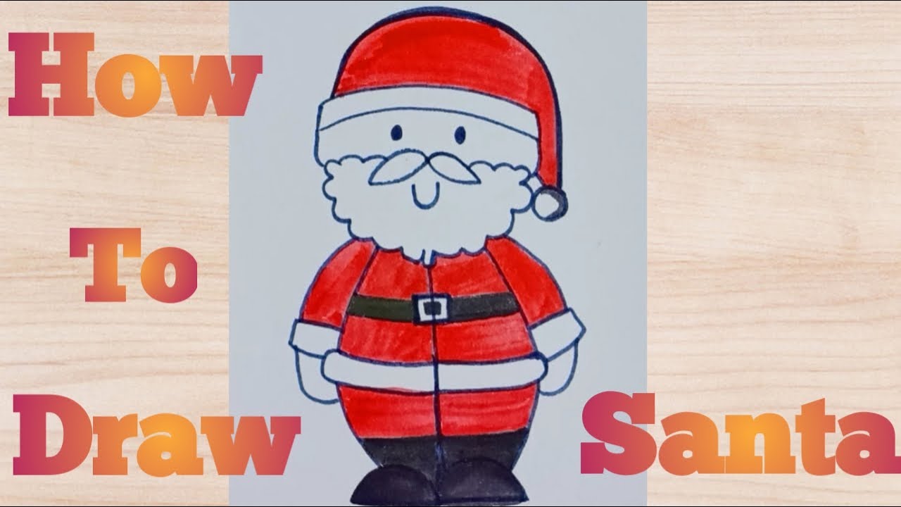 Santa drawing for kids|| Easy Santa drawing - YouTube