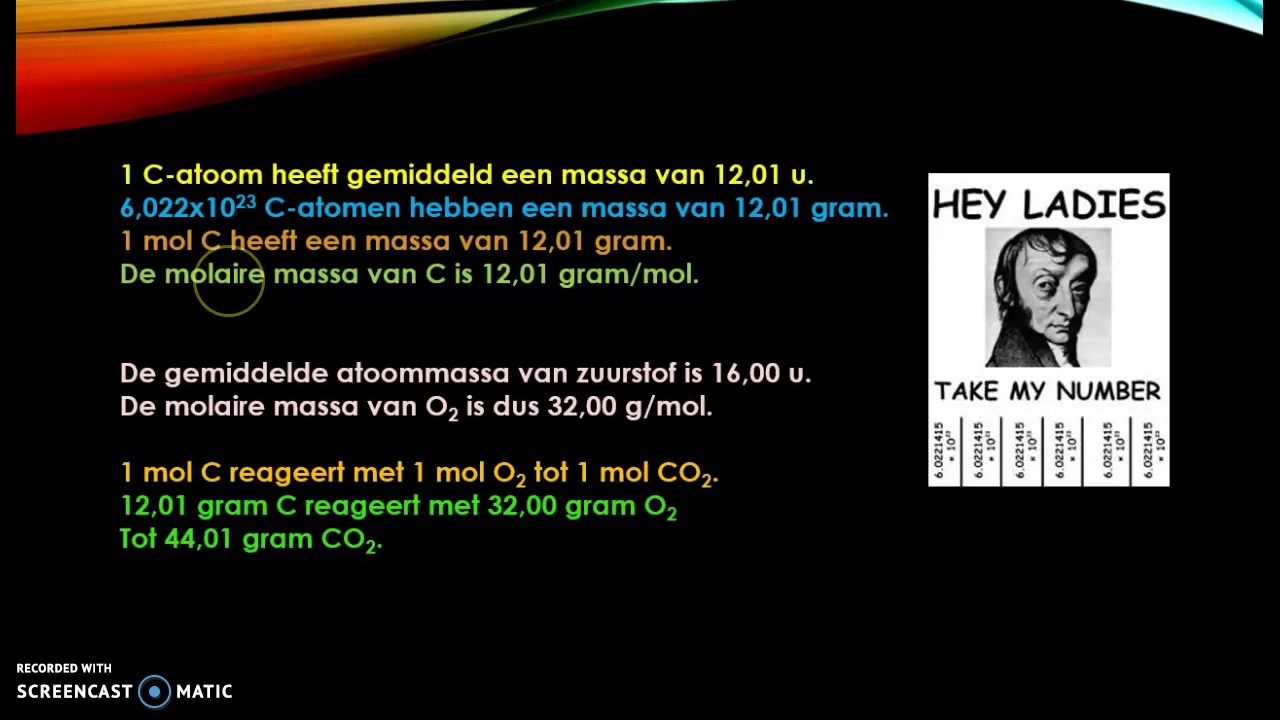 De mol: grammen en mollen in elkaar omrekenen - YouTube