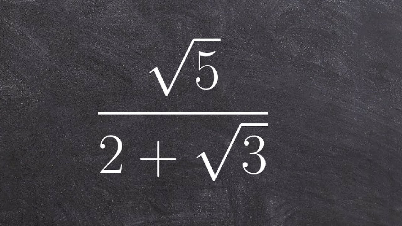 Multiply By The Conjugate To Simplify A Radical Rational Expression Multiply By The Conjugate To Simplify A Radical Rational Expression