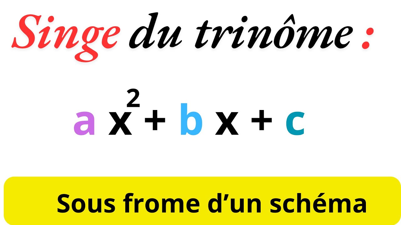 Comprendre le Signe du Trinôme grâce à un Schéma Clair!!!!! - YouTube
