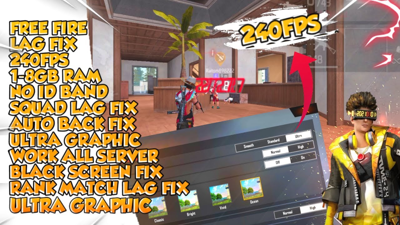 FIX LAG FREE FIRE 1.103.6 ULTRA GRAPHIC 1-8GB RAM 120FPS UNLOCK FREE ...