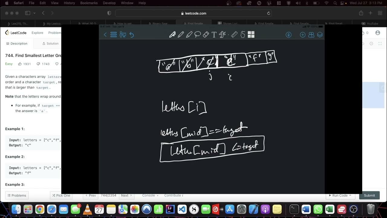 LC 744 Find Smallest Letter Greater than Target - YouTube