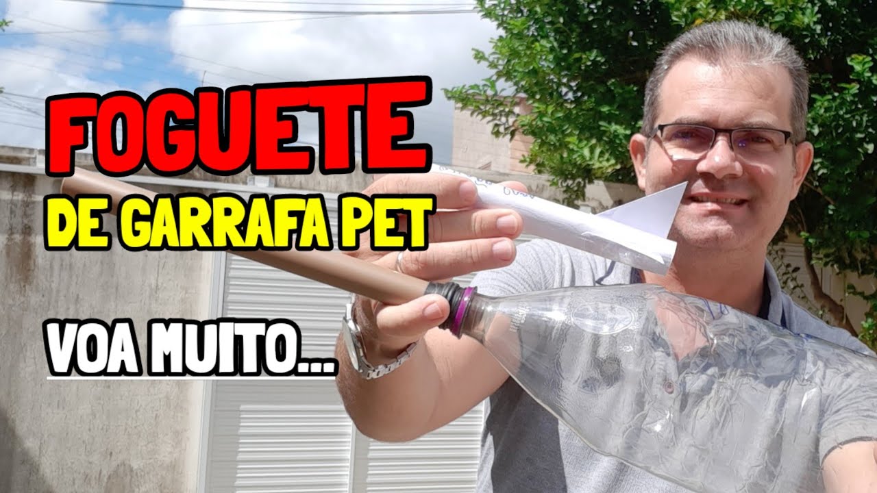 Foguete de garrafa PET que voa muito FÁCIL DE FAZER - YouTube
