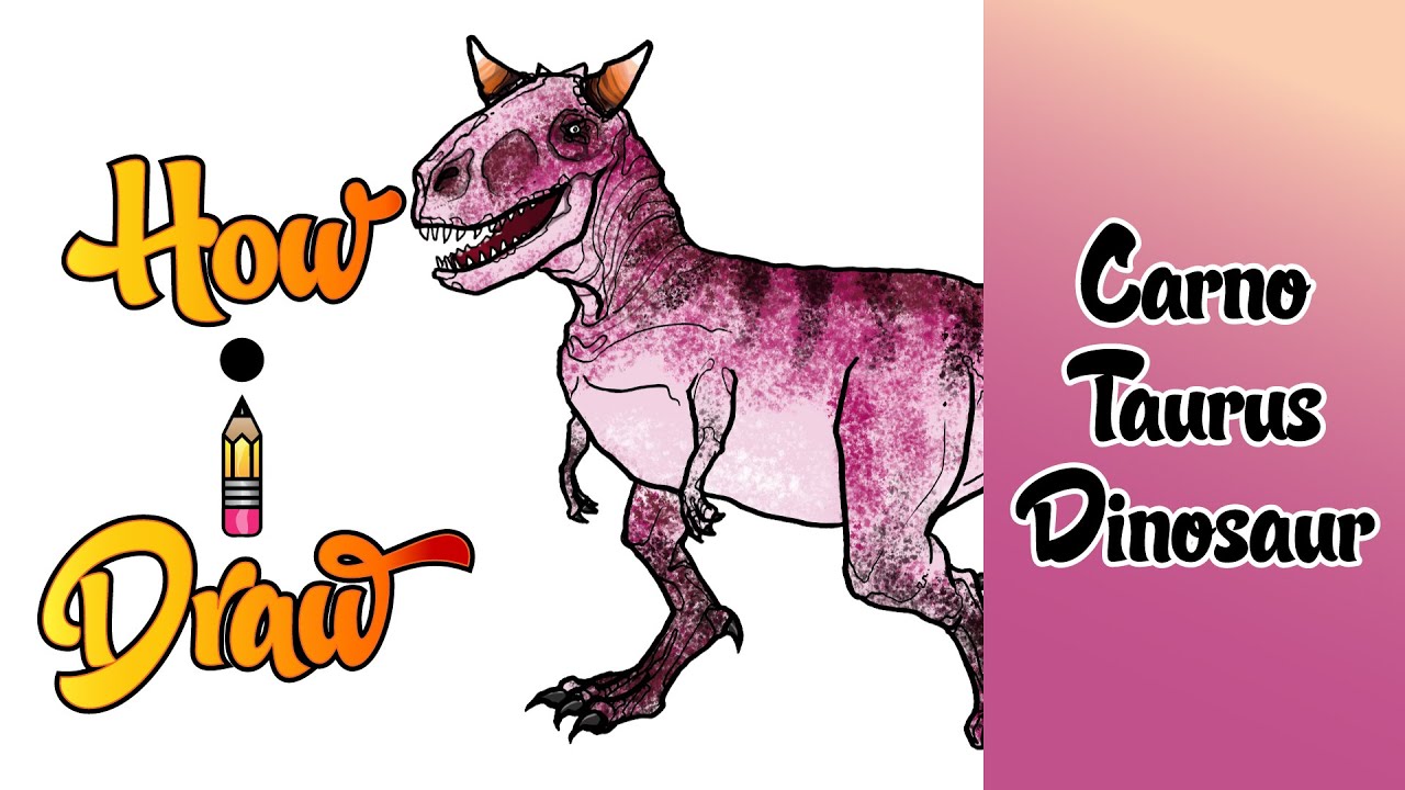 How I Draw a CARNOTAURUS DINOSAUR - YouTube