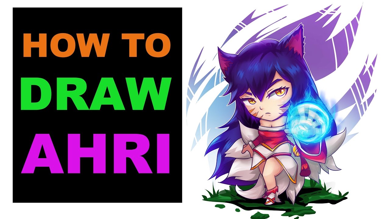 How to draw AHRI Chibi drawing Legue of Legends by Bmsolari - YouTube