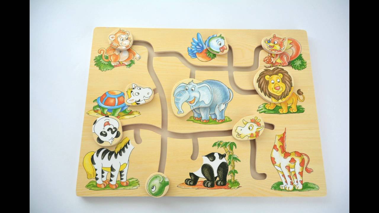 Labirint din lemn cu animale | Lester - Jucarii Online - YouTube