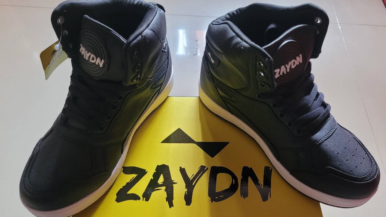 ZAYDN Cosmos Black & White High Tops For Men || QUICK UNBOXING - YouTube