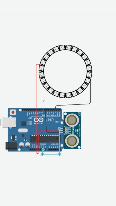 🔥 Distance-Controlled LED Bar! 🚀 Watch LEDs React to Distance! 🟥🟩 #arduino #diy #coding # ...