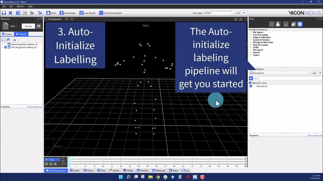 Quick Bite - Auto Initialize Labelling in Vicon Nexus - YouTube