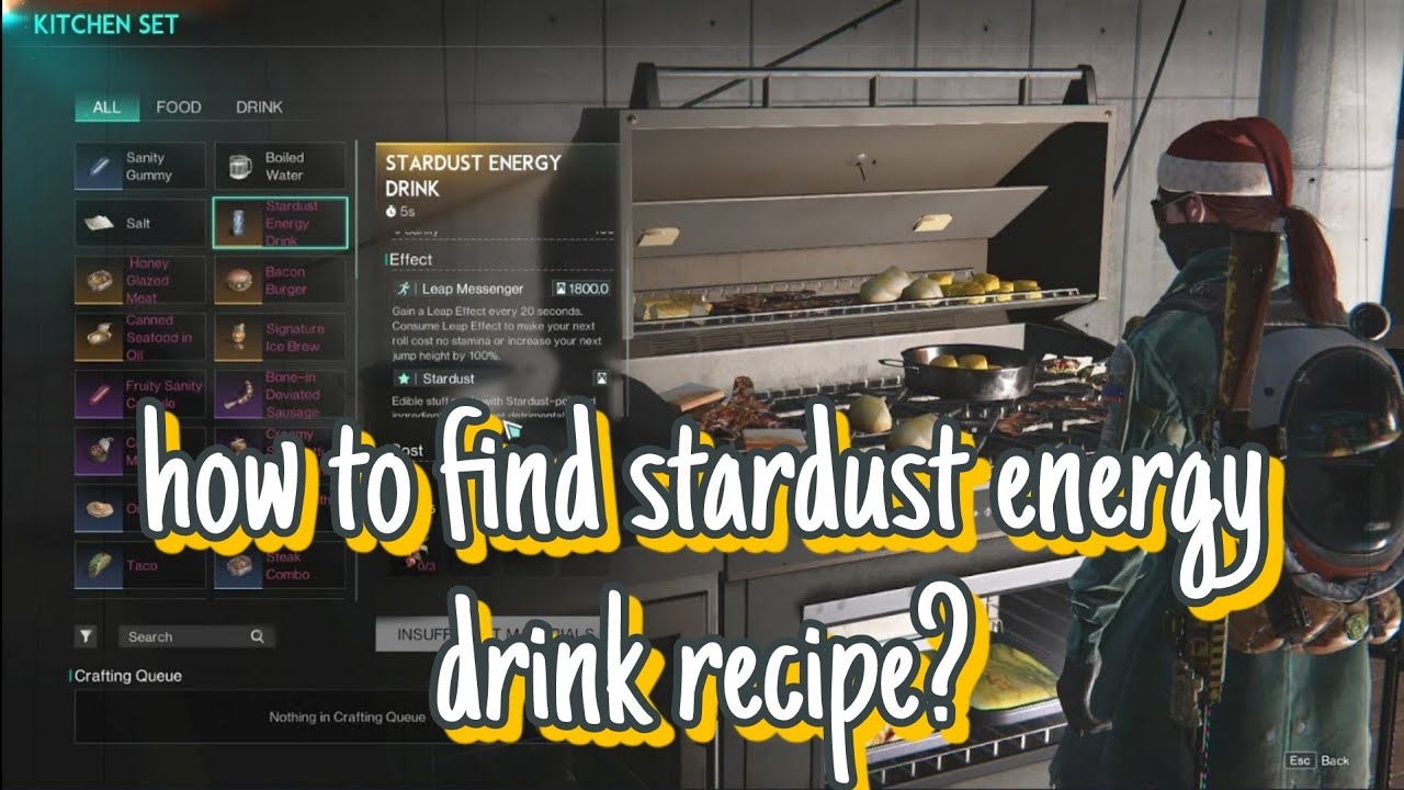 how to find stardust energy drink recipe? | once human - YouTube