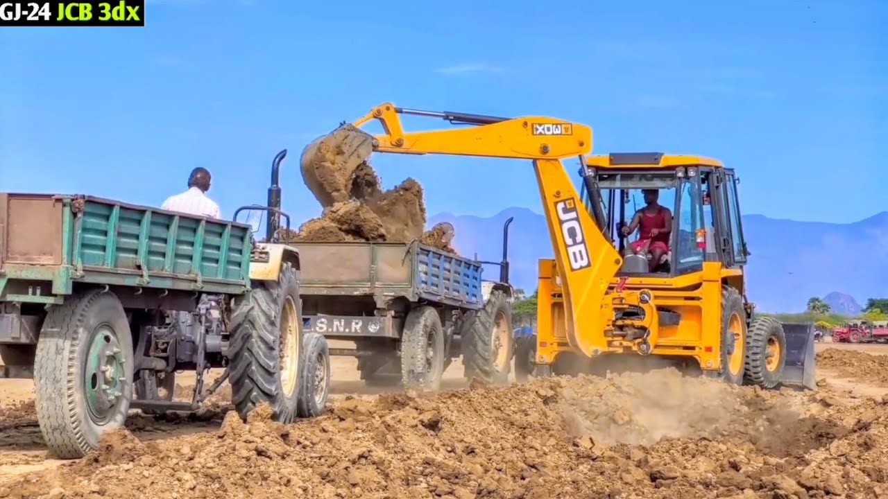 #jcbvideo #jcb3dx Loading in #sawraj #eicher #kubota and #jondiyar #tractor #video | #kidsvideo# ...