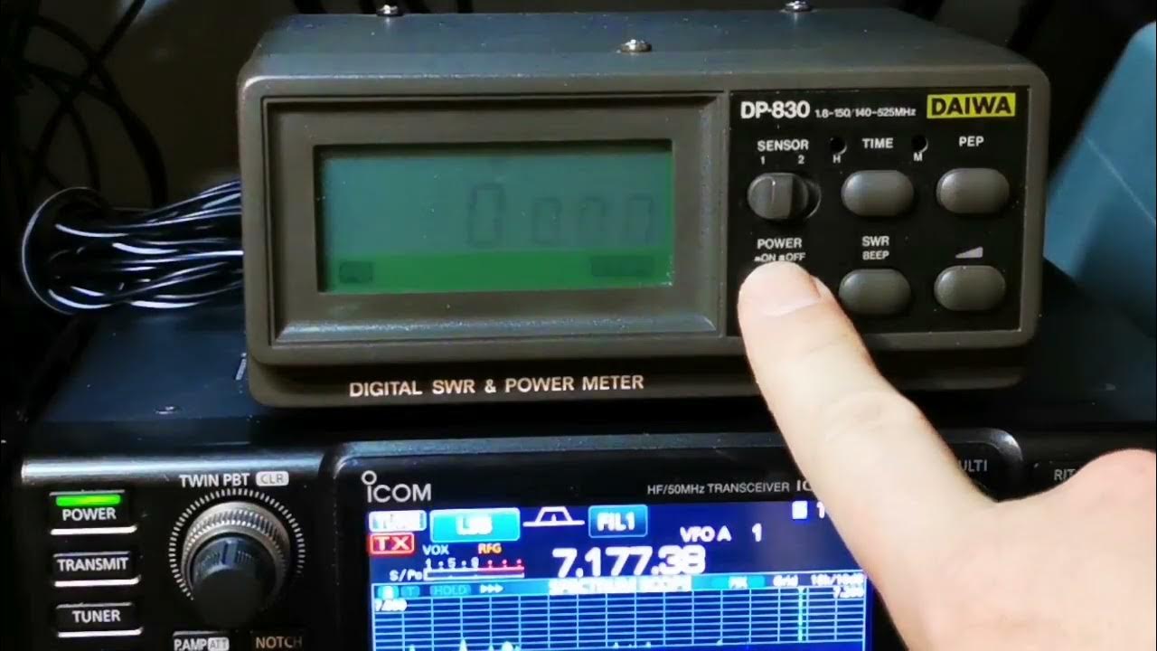 Daiwa DP-830 Digital Swr & Power Meter - Miernik współczynnika fali stojącej Swr oraz mocy - YouTube