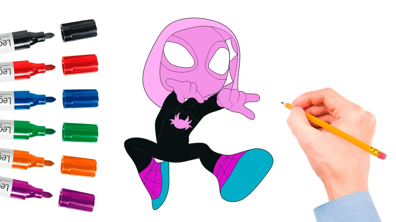 Easy drawing. How to draw Gwen Stacy. - YouTube