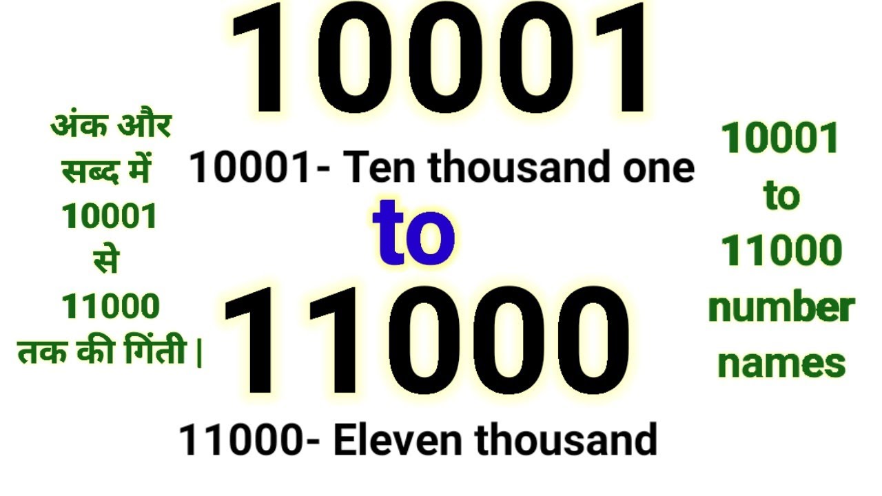 10001 to 11000 numbers name//10001 to 11000 tak ginti sikhen// Sankhya ...