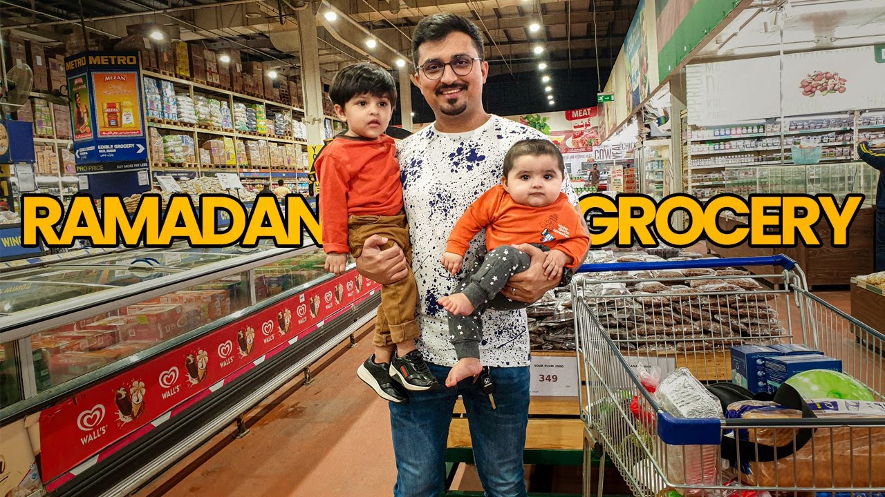 Ramadan Grocery With Kids | Gari Ka Nuqsan Kr Diya - YouTube