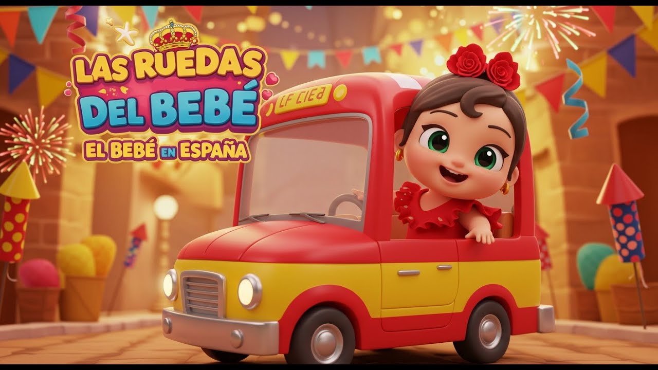 Las Ruedas del autobús- El Bebé en España | 🌈 Canciones infantiles ...