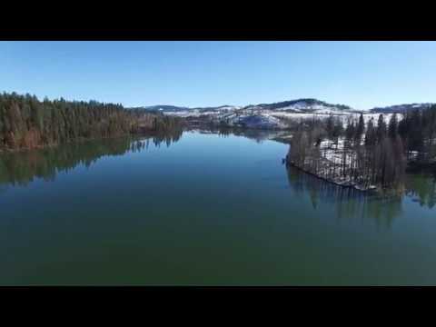 Stumpy Meadows Lake, aerial view, El Dorado County, CA - HD drone video ...