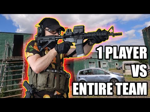 Lone Survivor in a Container Town Airsoft Wipeout! (GHK M4 - Hi Capa)