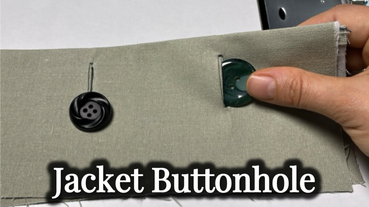 ♦️No Tools Needed! Sew a Perfect Jacket Buttonhole | For Beginners ...