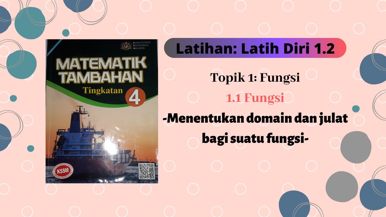 [Latihan Fungsi 02] Latih Diri 1.2 - Menentukan domain dan julat bagi ...
