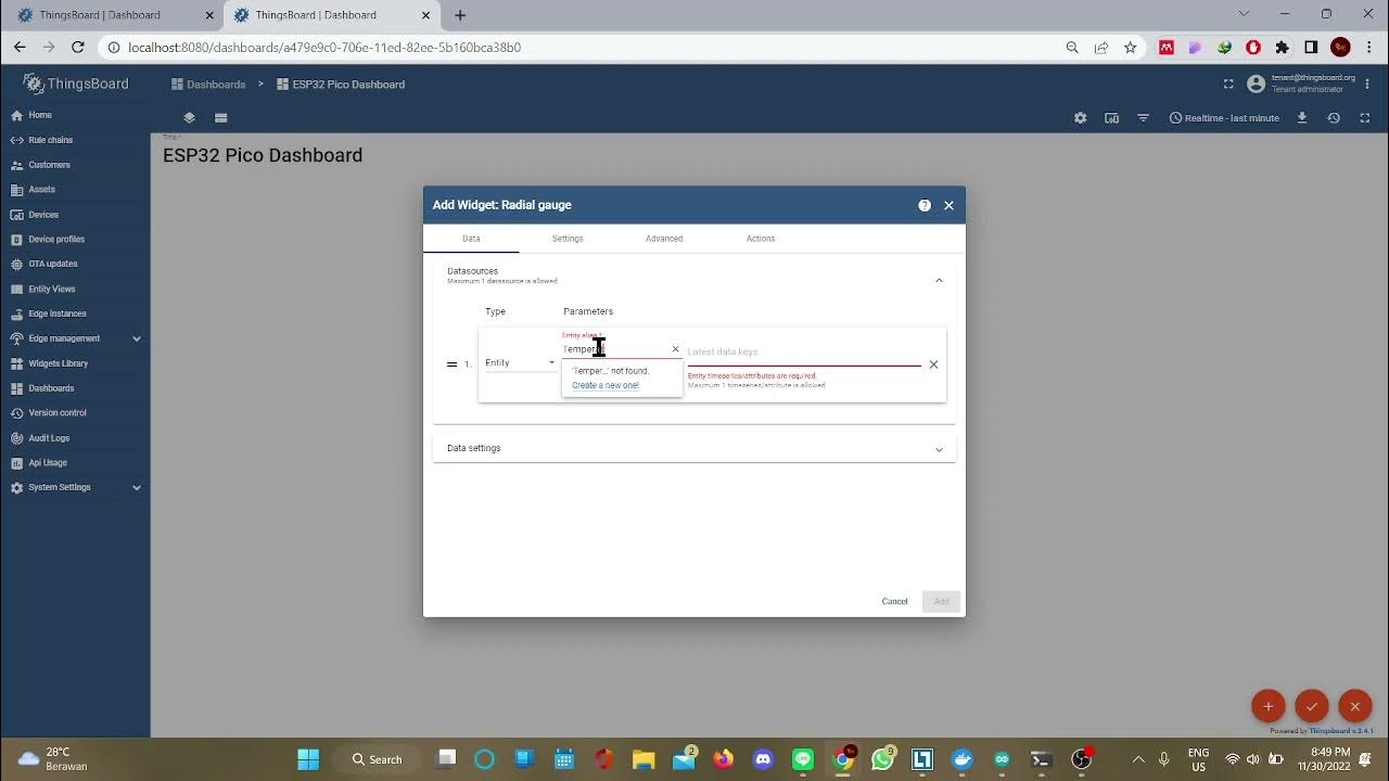 Thingsboard Docker And Esp32 Youtube