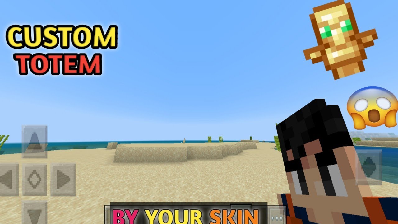 How To Make Custom Skin Totem Of Undying In Minecraft PE || - YouTube