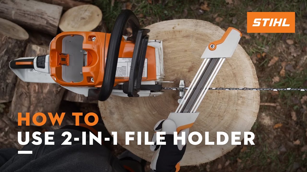 Hoe ketting vijlen met de STIHL vijlhouder 2-in-1 - YouTube