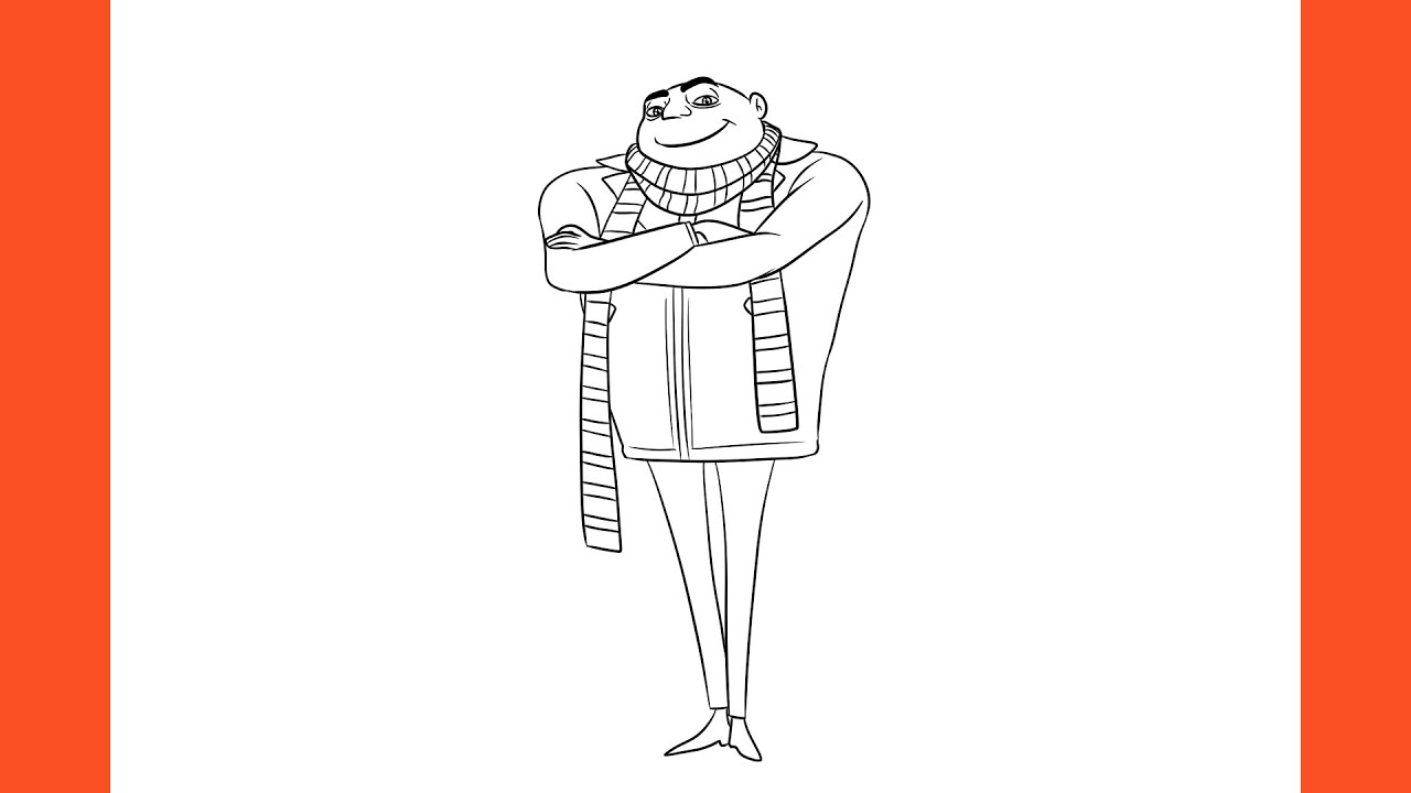 How To Draw Adult Gru (Minions) - YouTube