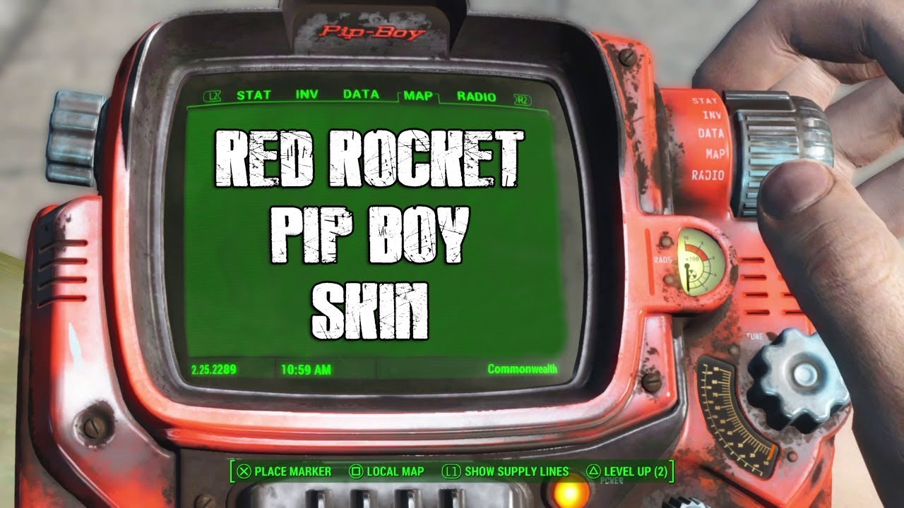 Red Rocket Pip Boy Skin | Fallout 4 Creation Club - YouTube