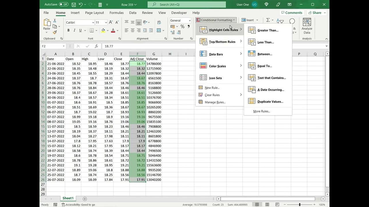 How to change cell color based on value in Excel - YouTube