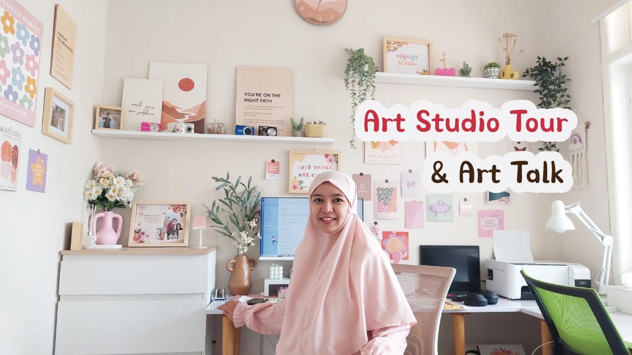 ART STUDIO TOUR AND ART TALK WITH ANJA WATERCOLOR, TIPS SUKSES MENJADI ...