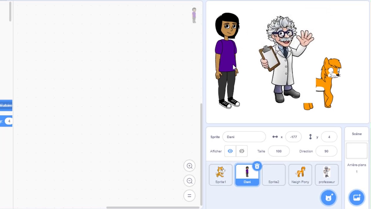 Le personnage de Scratch (Sprite) - YouTube