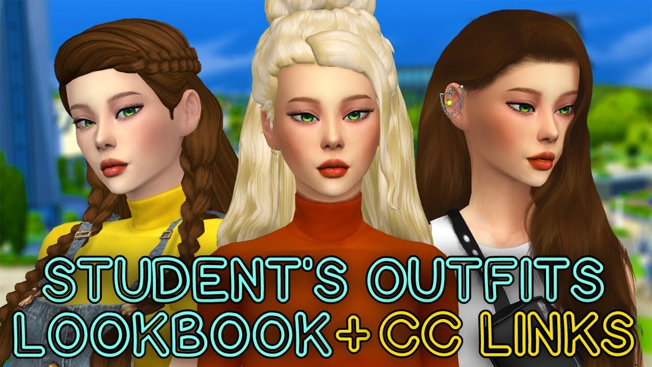 🎓University Lookbook🎓 7 Outfits + CC Links︱The Sims 4 Discover ...