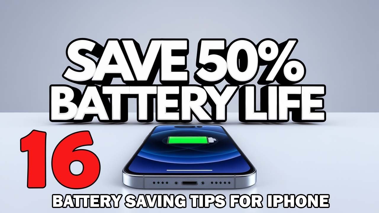 16 Battery Saving Tips for iphone, 11-12 -13 -14 -15 -16, ios 18 - YouTube