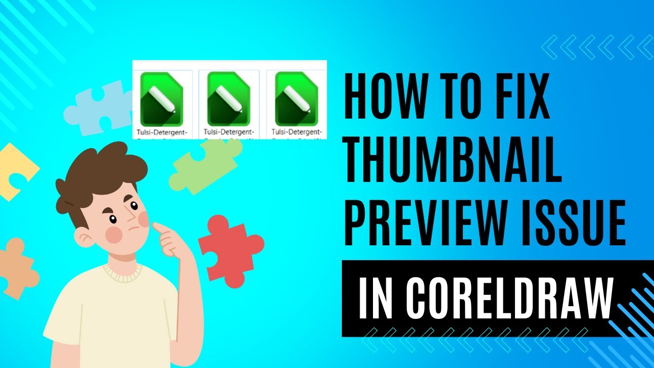 How to fix Corel file thumbnail preview issue - YouTube
