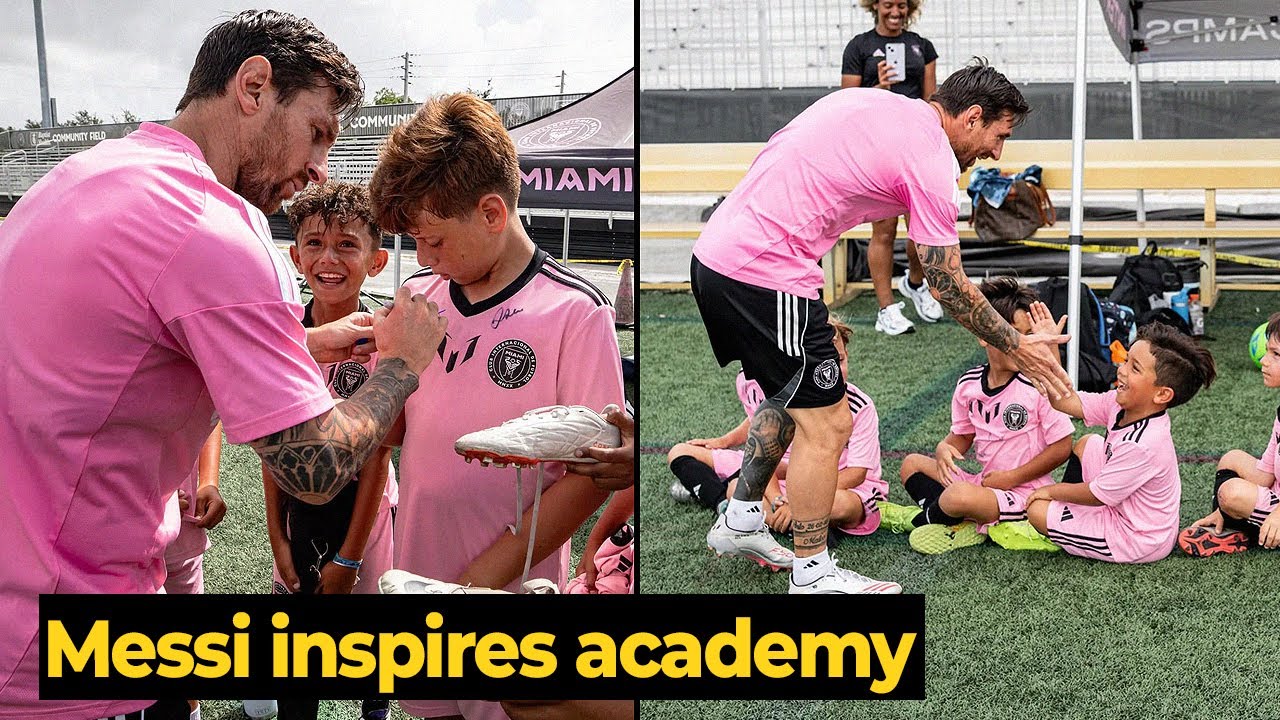 Messi gave the kids at the Inter Miami Academy an unforgettable moment ...