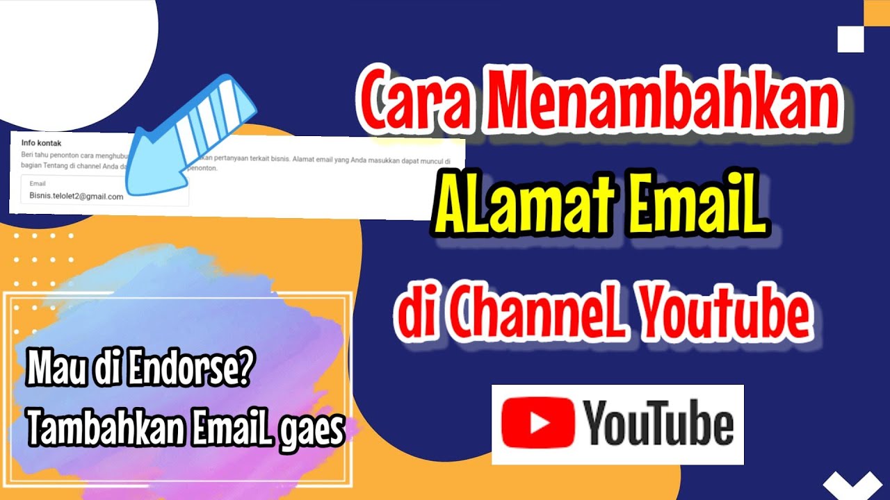 Cara Menambahkan Email di Youtube Lewat Hp || cara menambahkan alamat ...