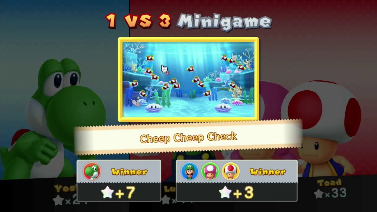1 VS. 2/3 Mini-Games Cheep Cheep Check - YouTube