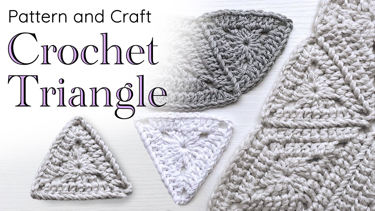 Crochet Triangle - Solid Granny Square Triangle Shape - YouTube