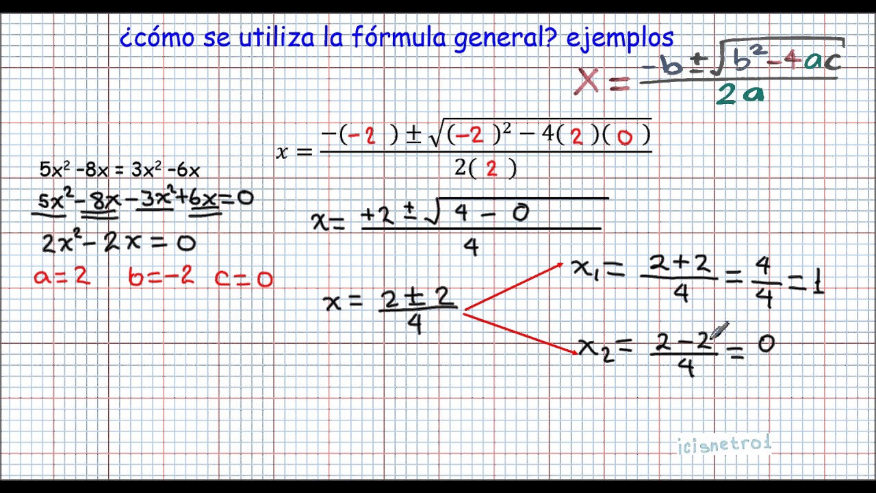FORMULA GENERAL EJEMPLO 3 - YouTube