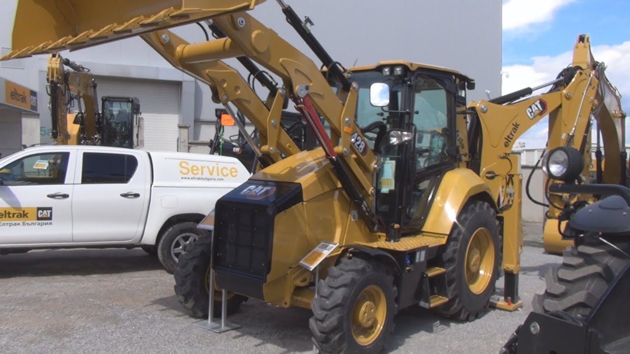 Cat Caterpillar 428 Backhoe Loader (2022) Exterior and Interior - YouTube