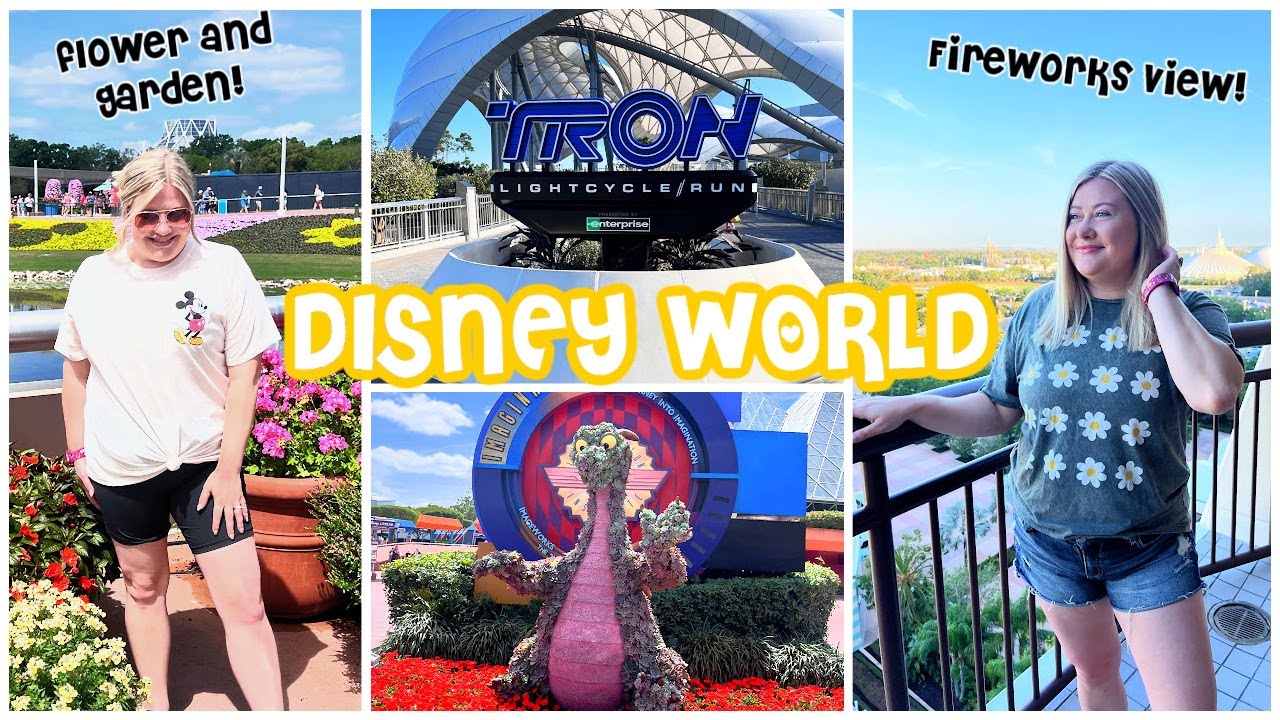 DISNEY WORLD VLOG 💖 Riding Tron, Epcot Flower & Garden, + Contemporary ...