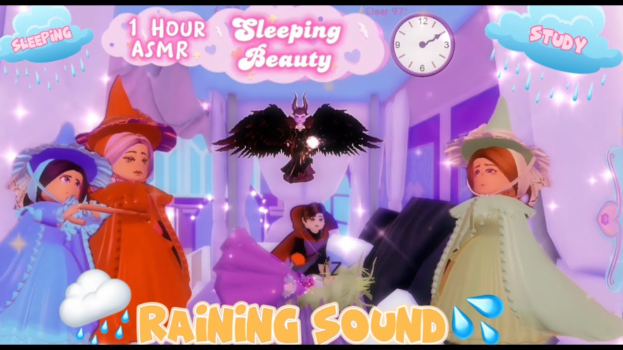 ROBLOX ASMR: RAINING SOUND FOR DEEP SLEEP AND RELAX | SLEEPING BEAUTY ...
