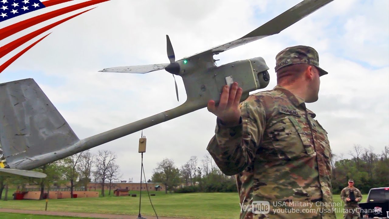 RQ-11レイヴン 小型無人偵察機 - 手投げ打ち上げ & バラバラに壊れて着地 - YouTube