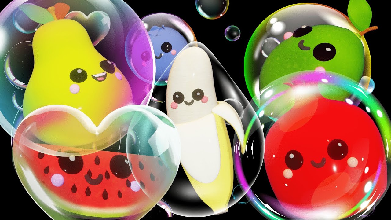 Fruits Dancing with Bubbles - Dancing Fruit - Bubbles Party - Fun Dance Video with Music ...