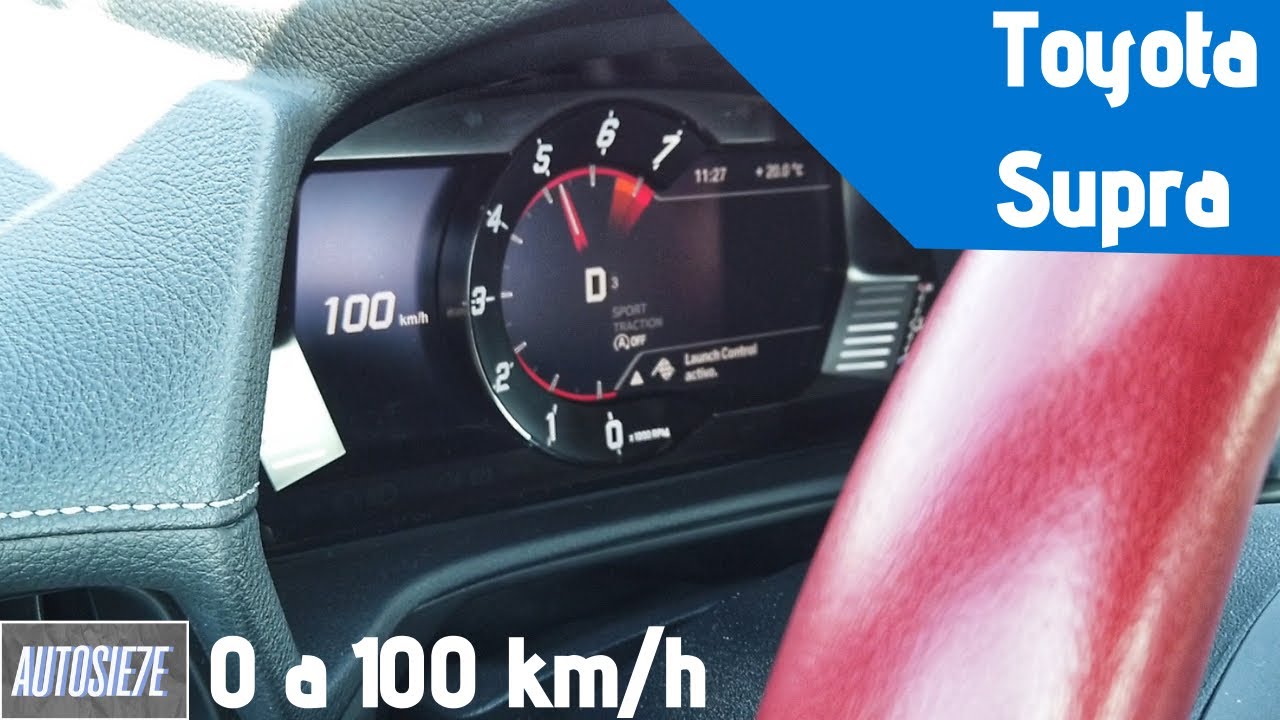 Toyota Supra 0 a 100 km/h (0 to 62 MPH) | AUTOSIE7E - YouTube