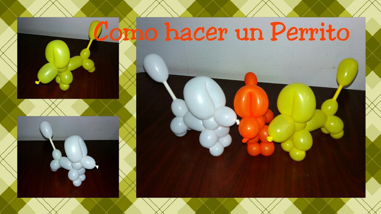 como hacer perritos con globos - globoflexia perro fácil - como hacer ...