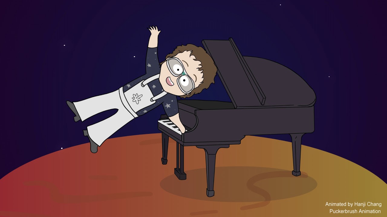 Rocketman Animated | Watch a cartoon Taron Egerton launch off into ...